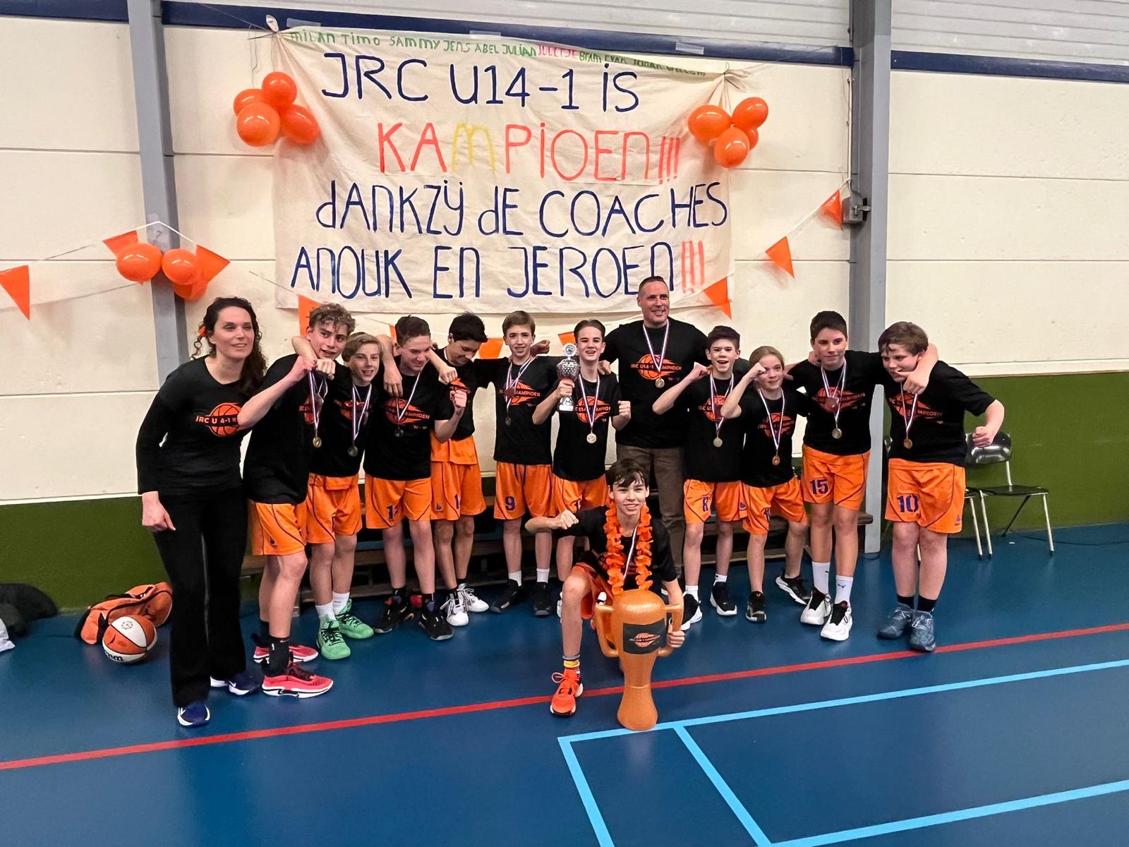 Basketballers JRC U14-1 ongeslagen kampioen - JRC Boxtel